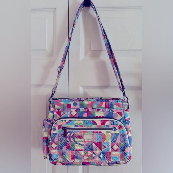 lug | Bags | Lug Shimmy Shoulder Crossbody Bag In Small World Pattern ...